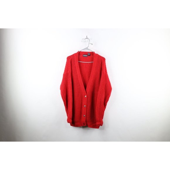 Vintage | Sweaters | Vtg 9s Streetwear Womens M Faded Baggy Fit Chunky ...